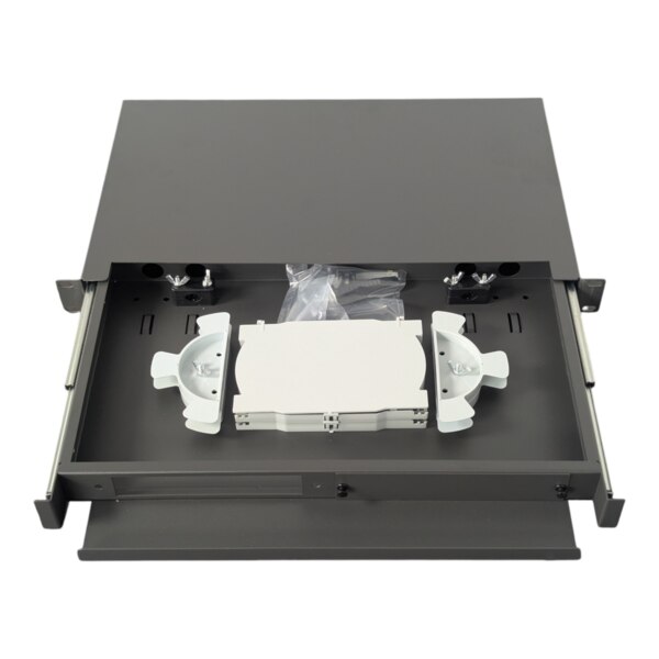 1U Rackmount Fiber Tray 2 Slots | NSI Distribution