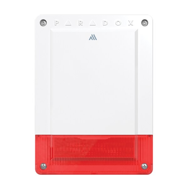 Paradox M-Series Outdoor Siren - 868MHz - Red - with Battery D Alkaline ...